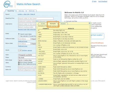 How to use the ITA Matrix Tool: Insider Tips for the Cheapest Flights ...